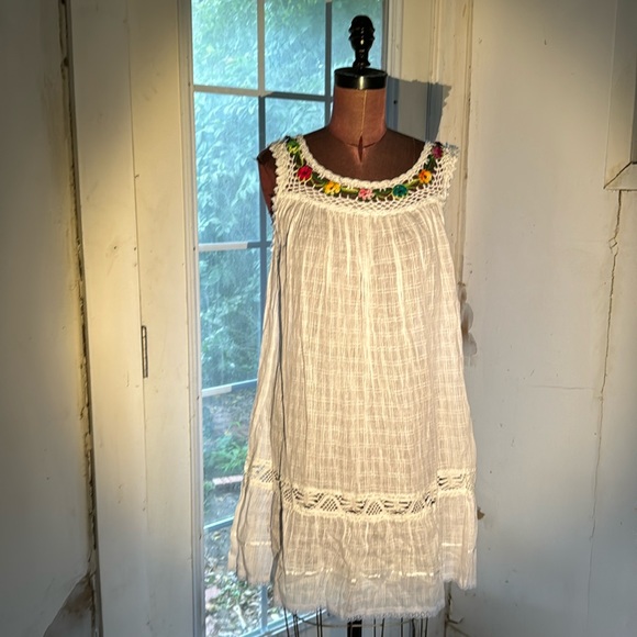 Dresses | Nantu Tamia White Dress From Peru Os | Poshmark